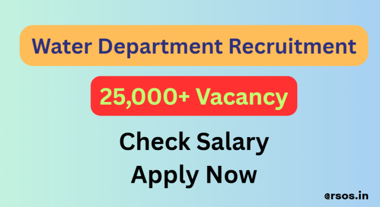 Water Department Recruitment 2025: Notification, Vacancy, Eligibility ...